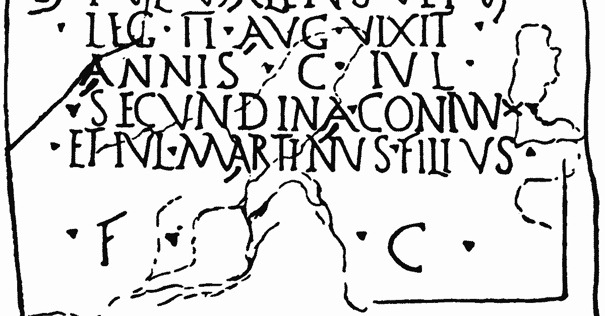 Inscription of Julius Valens who lived for 100 years « IMPERIUM ROMANUM